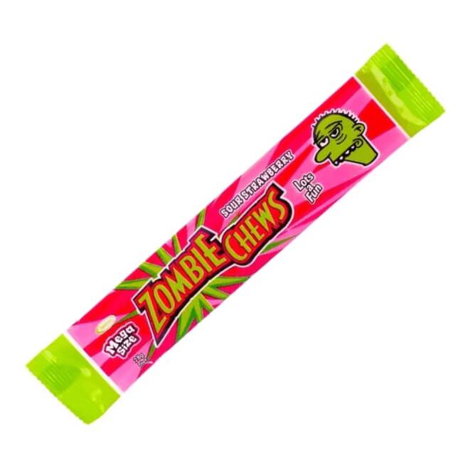 Zombie Chews - Sour Strawberry - Crazy Candies Candy Store